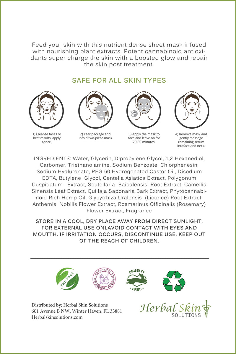 Herbal Skin Solutions Herbal Sheet Mask – HaloAesthetics
